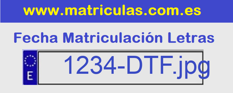 ⊛ AÑO DE LA 【 MATRICULA DTF | Matriculas.com.es